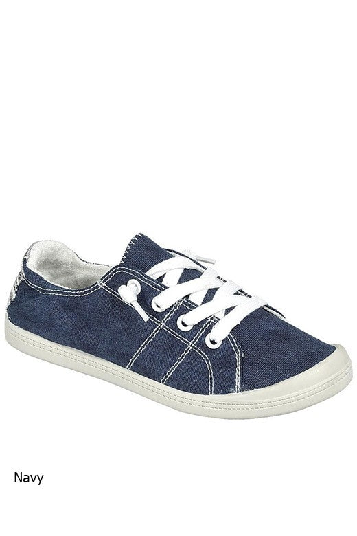 Navy Comfort Sneaker – Rhinestone Divaz
